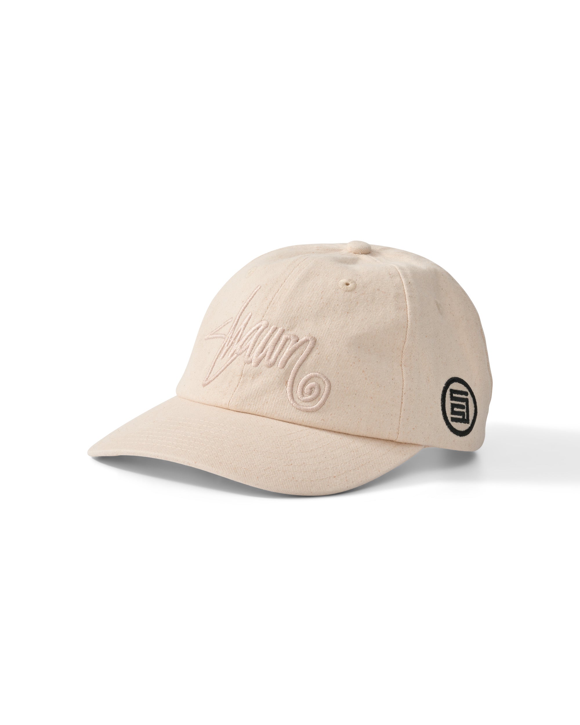 Shawn Script Strapback Hat | Unbleached | S/DOUBLE AU
